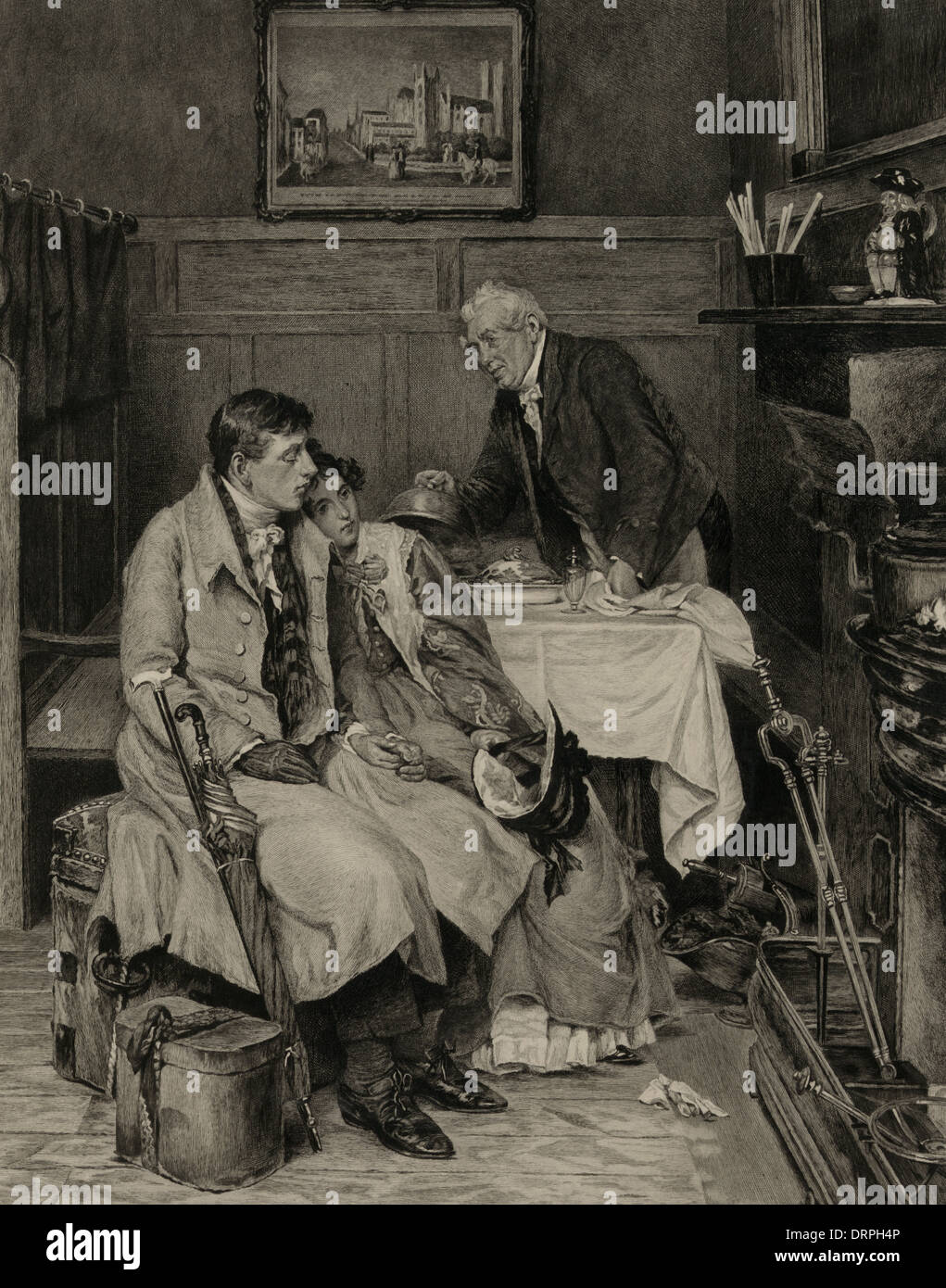 The Honeymoon - Victorian era couple on their Honeymoon, circa 1900 ...