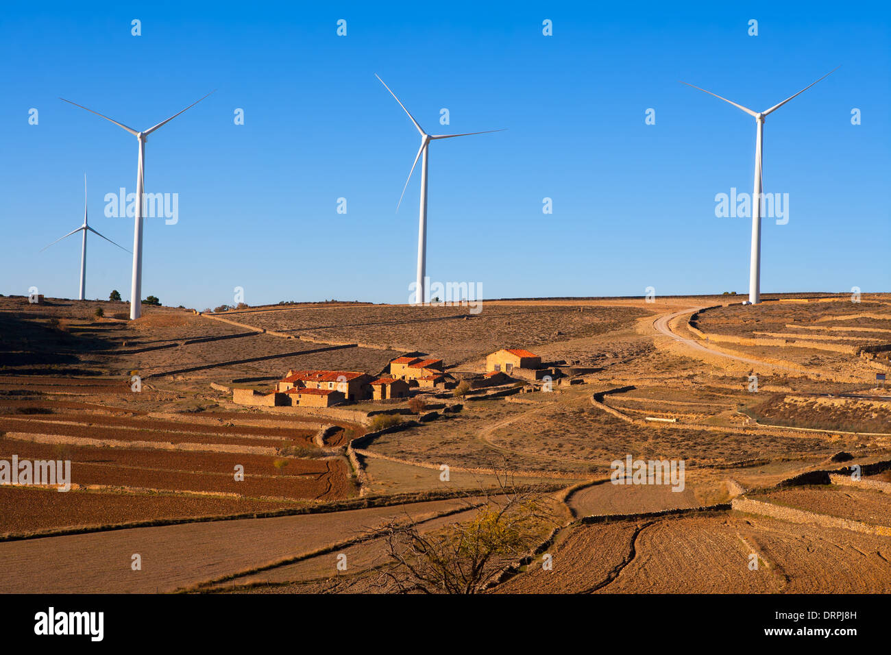 Maestrazgo in Castellon Windmills with traditional rural life at spain ...