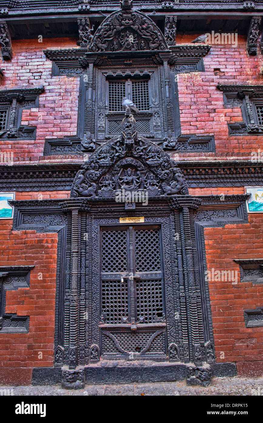 stunning architecture in the Kumari Ghar temple of the living goddess ...