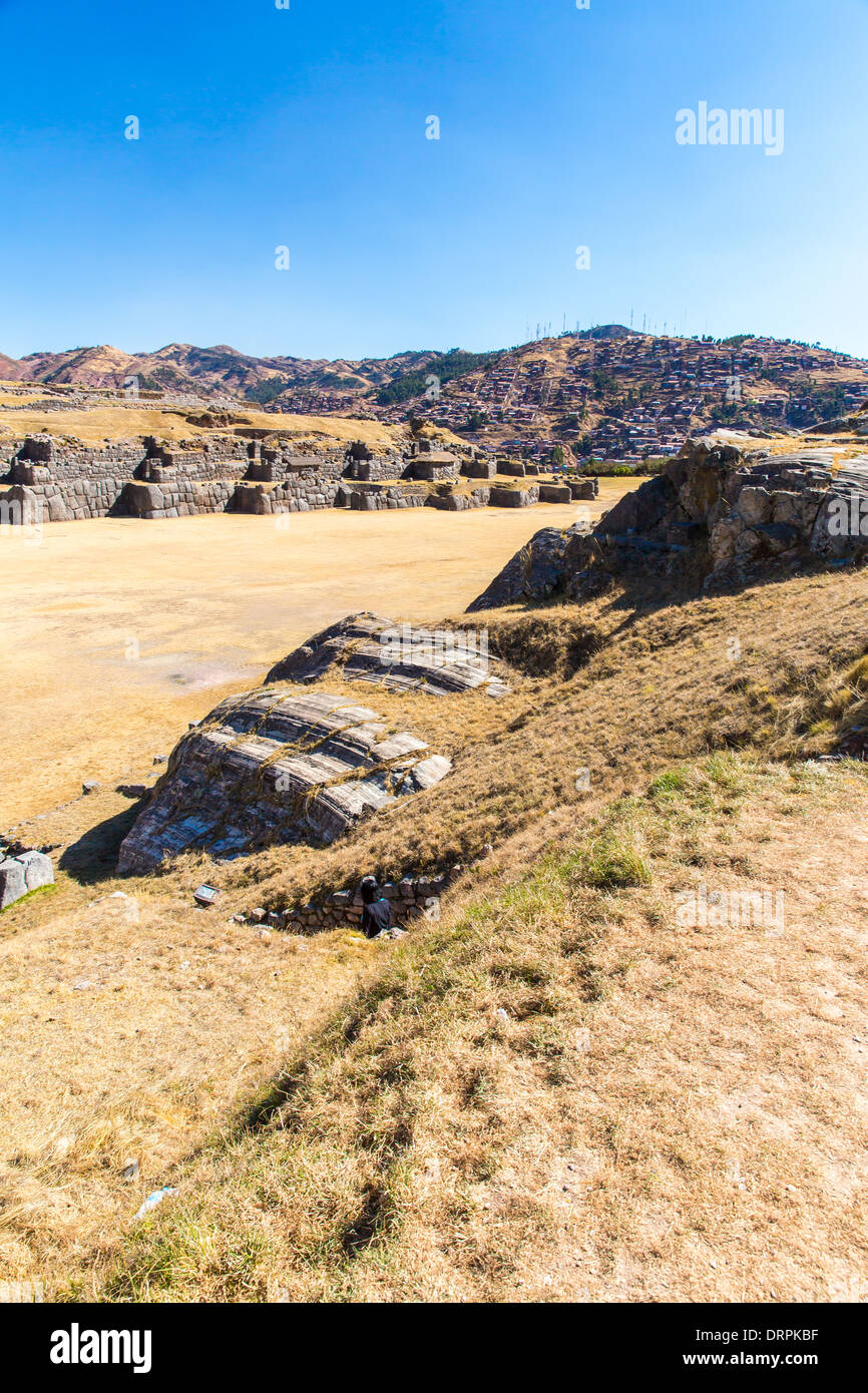 Inca Wall in SAQSAYWAMAN Peru South America. Example of polygonal ...