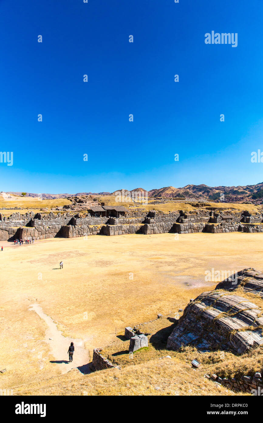 Inca Wall in SAQSAYWAMAN Peru South America. Example of polygonal ...