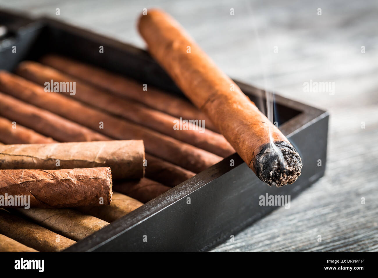 Burning cuban cigar hi-res stock photography and images - Alamy