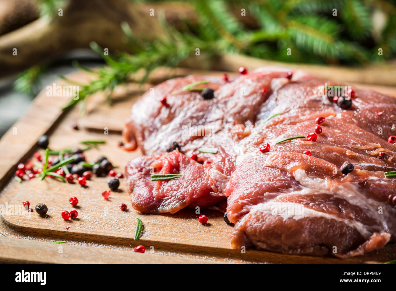 Red venison meat hi-res stock photography and images - Alamy