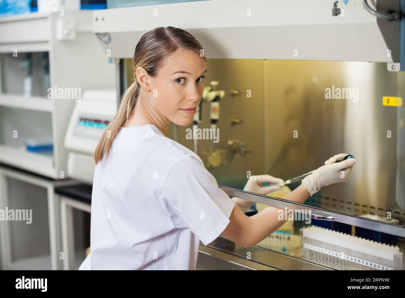 Biosafety hood lab hi-res stock photography and images - Alamy