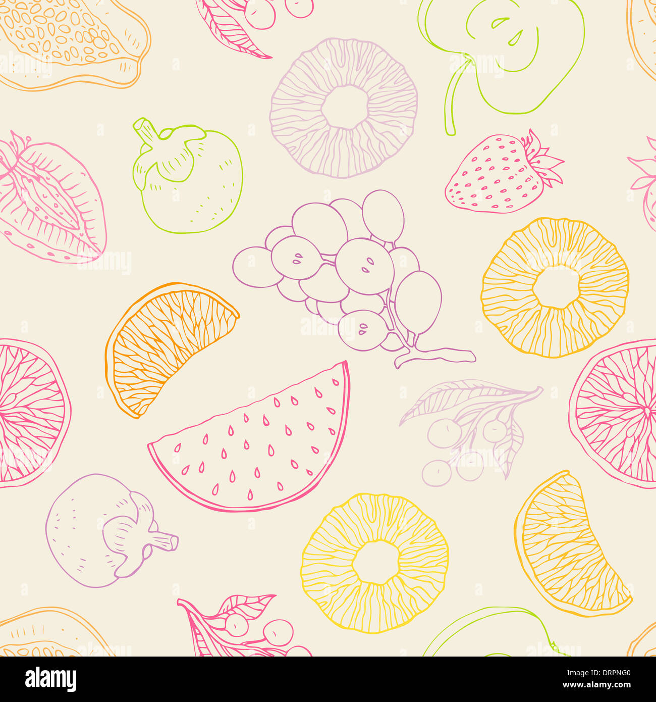 Seamless fruits background Stock Photo - Alamy