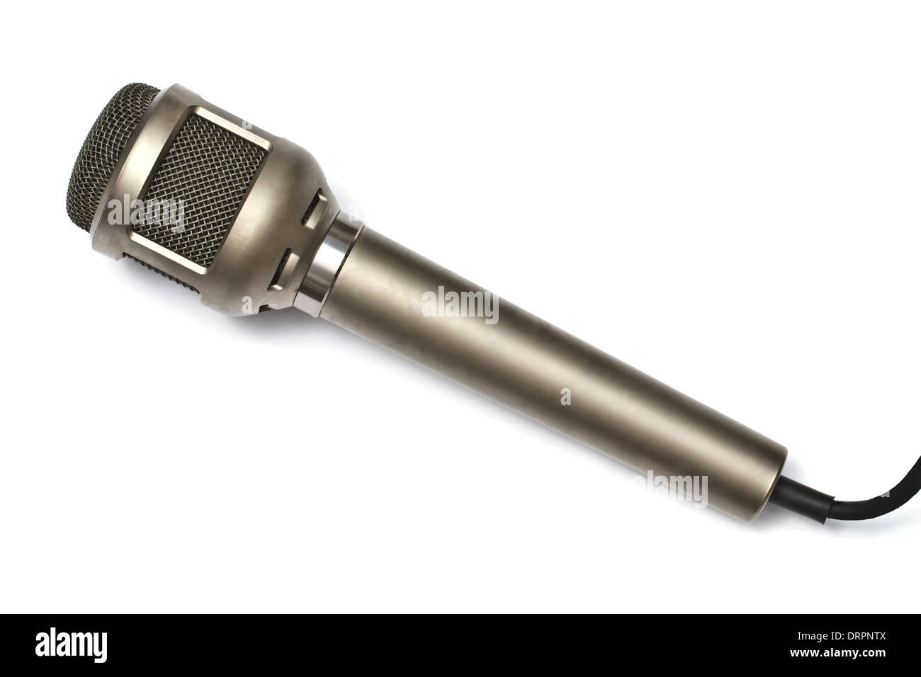 Microphone isolated on white Stock Photo - Alamy