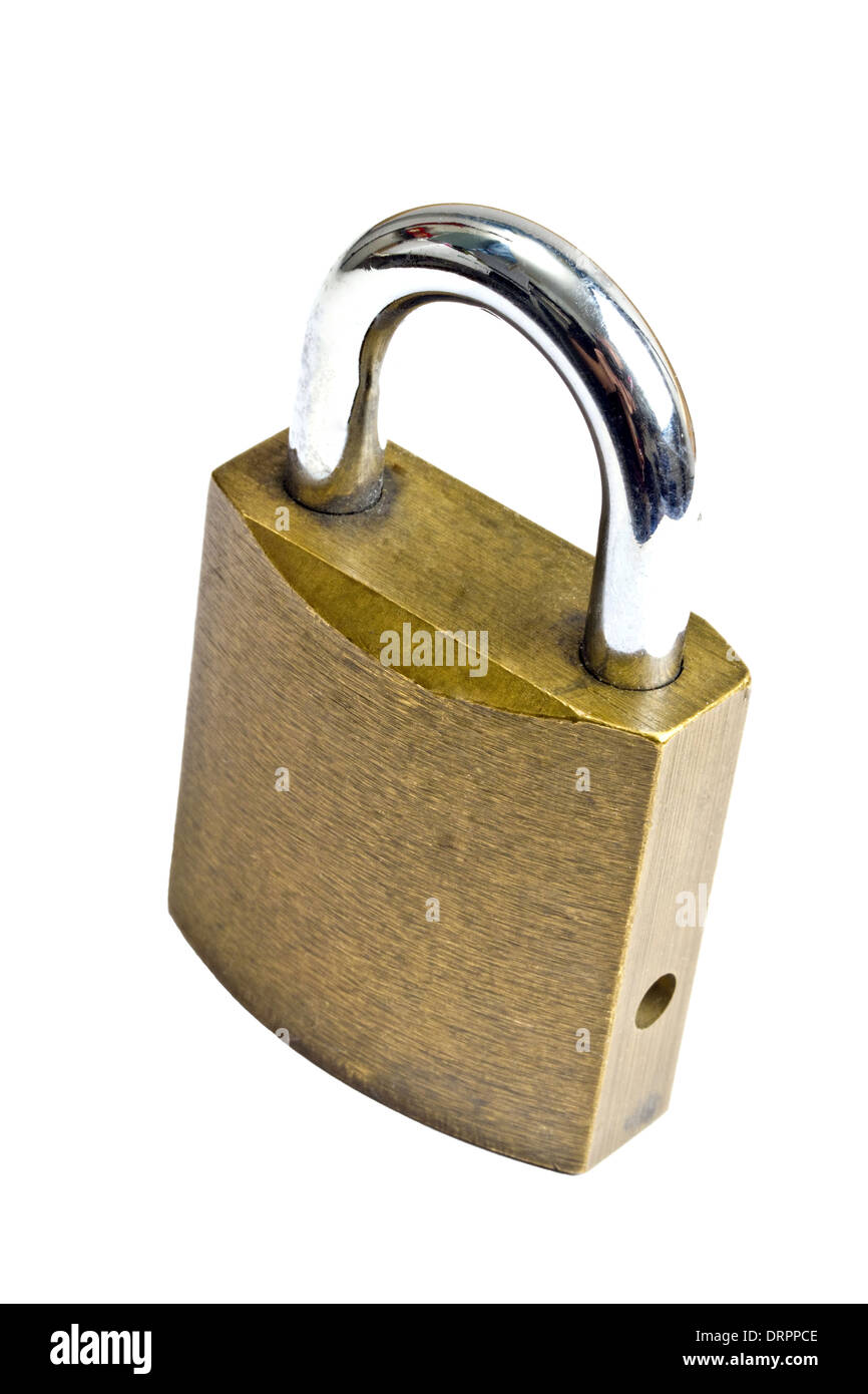 Padlock isolated on white Stock Photo - Alamy