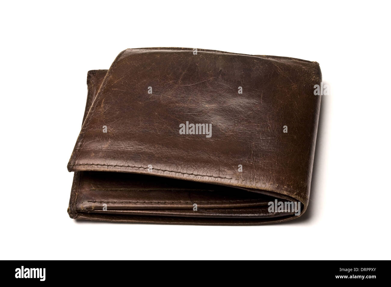 Brown wallet isolated on white Stock Photo - Alamy