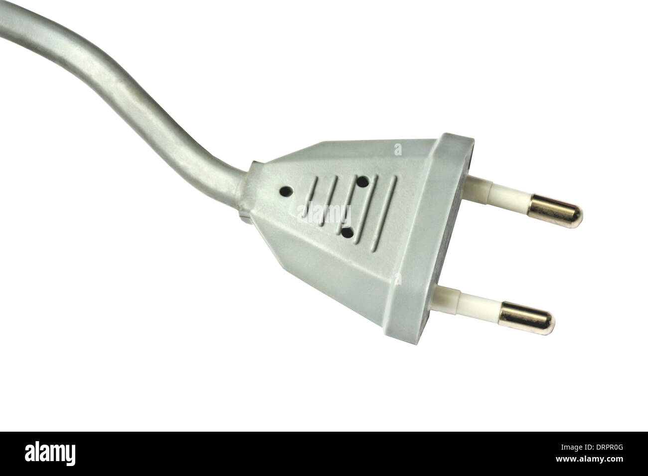 Electric plug isolated on white Stock Photo - Alamy