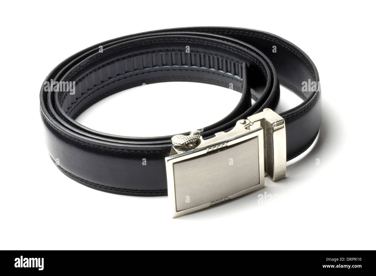 Black leather belt Stock Photo - Alamy