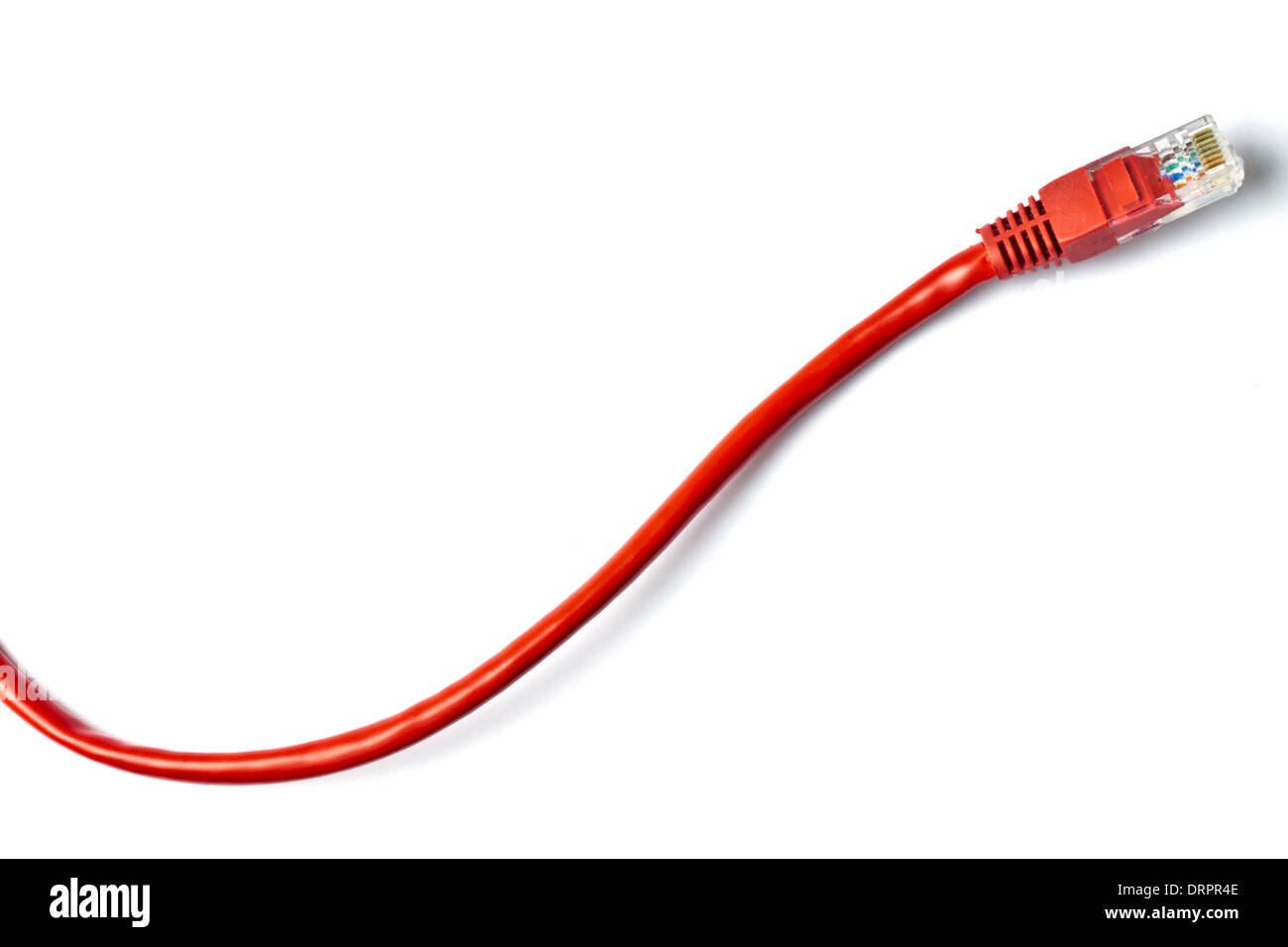 Red network plug isolated on hi-res stock photography and images - Alamy