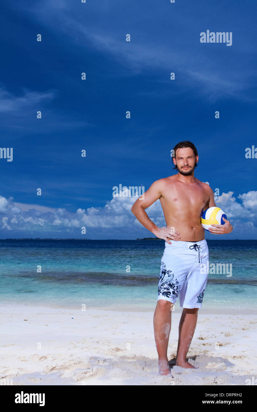 Handsome Man at Maldives Stock Photo - Alamy