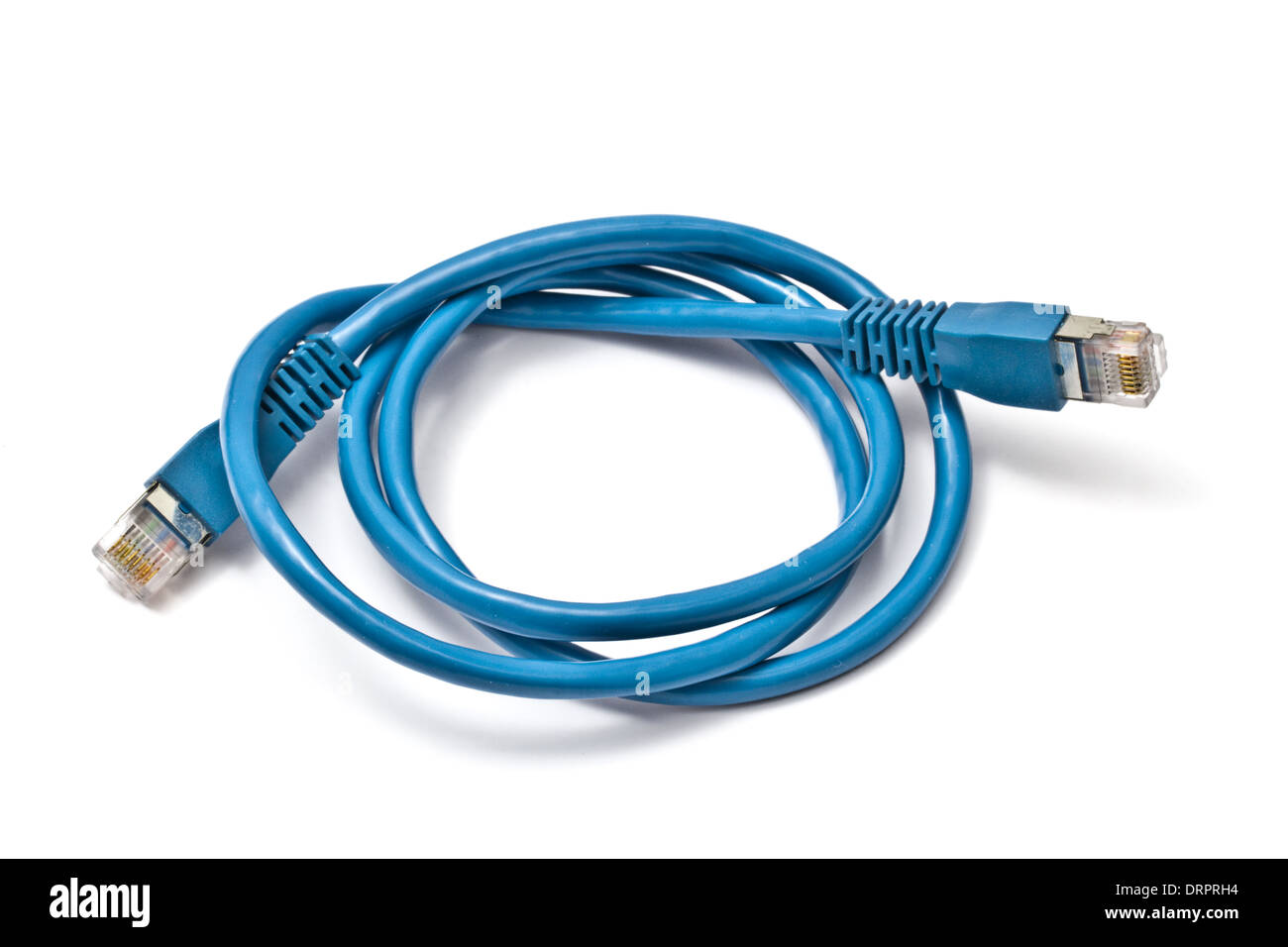 Blue network plug Stock Photo - Alamy
