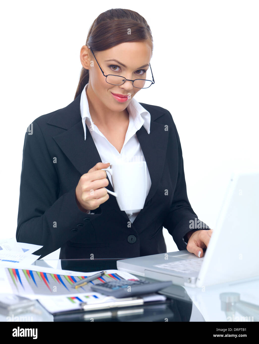 Cute Business Woman Stock Photo - Alamy
