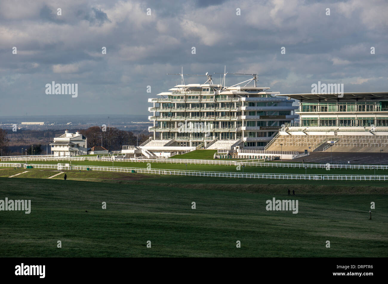 The Iconic Epsom Racecourse lit up in the sunshine - home of the Derby ...