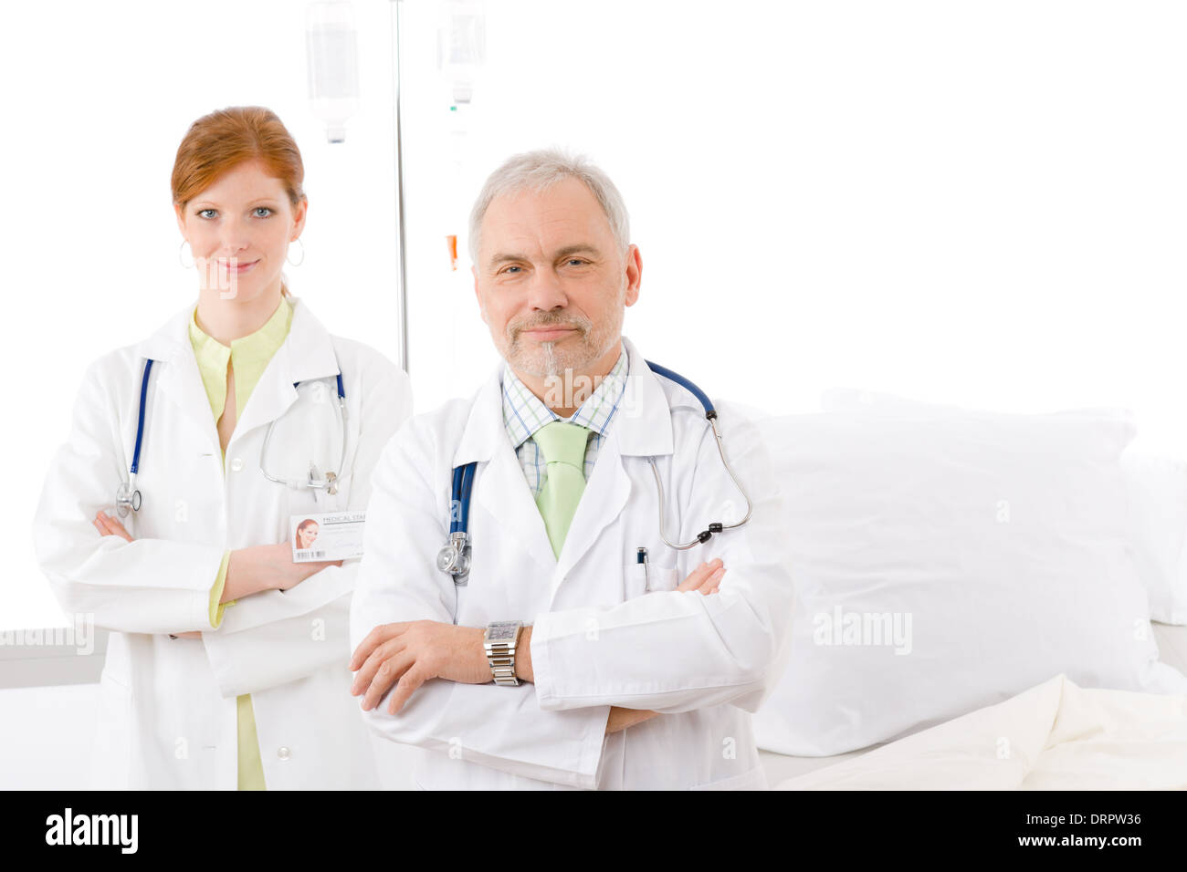 Medical team - portrait two doctor hospital Stock Photo - Alamy