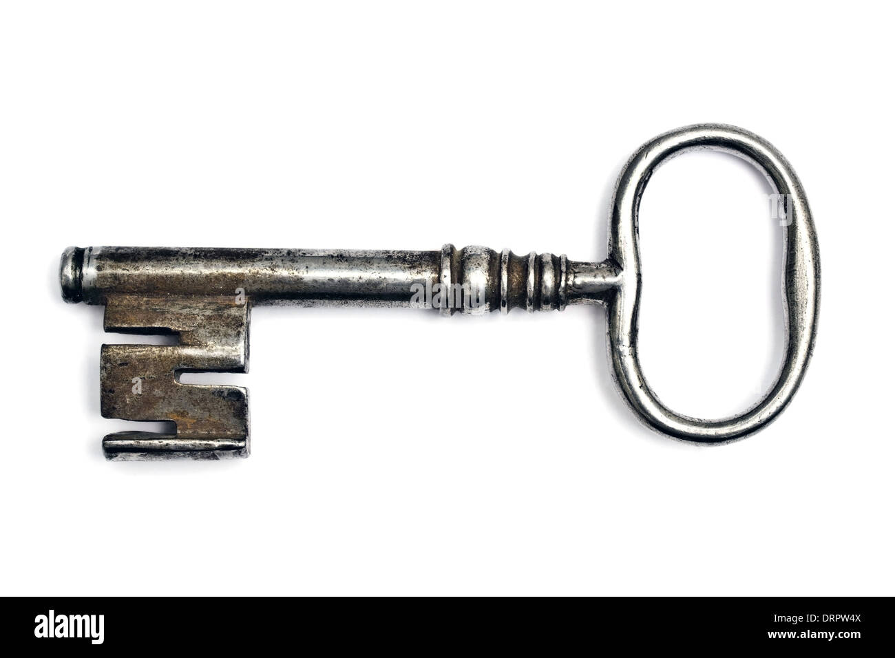 Old key isolated on white Stock Photo - Alamy