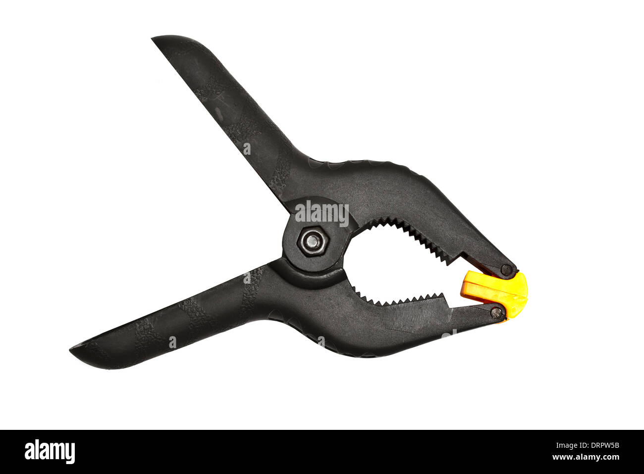 Spring clamp isolated on white Stock Photo - Alamy