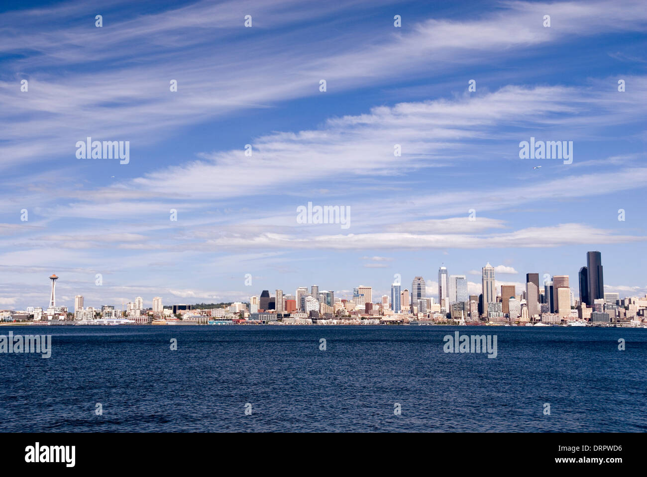 View across Elliott Bay to downtown Seattle and the Space Needle from ...