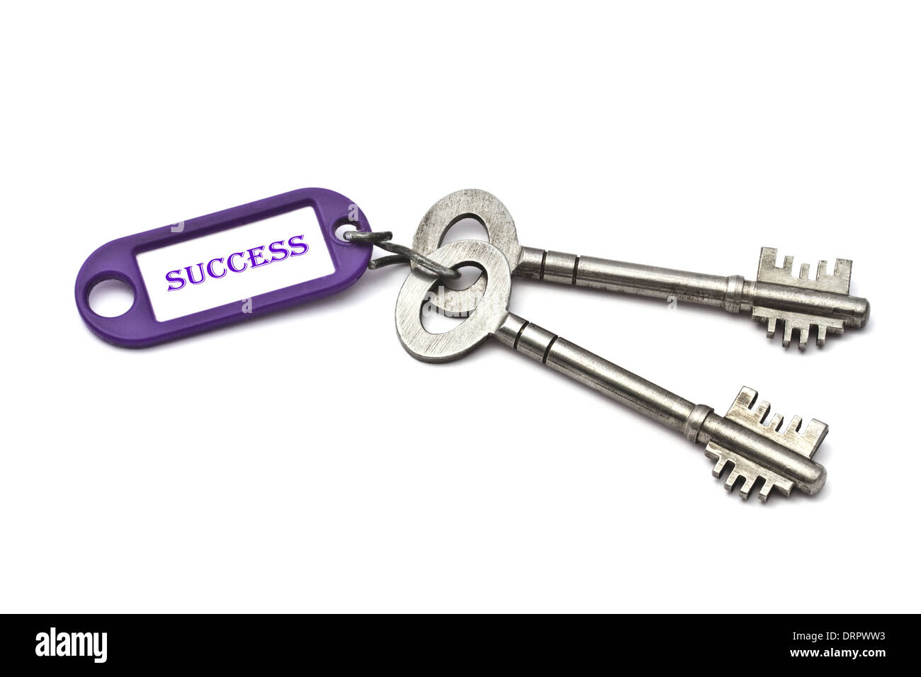 Key with a success tag Stock Photo - Alamy