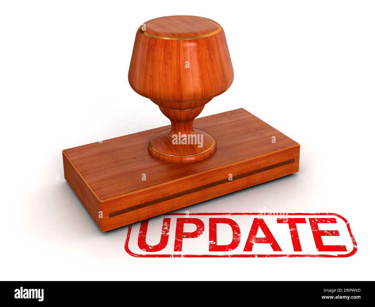 Rubber Stamp Update Stock Photo - Alamy