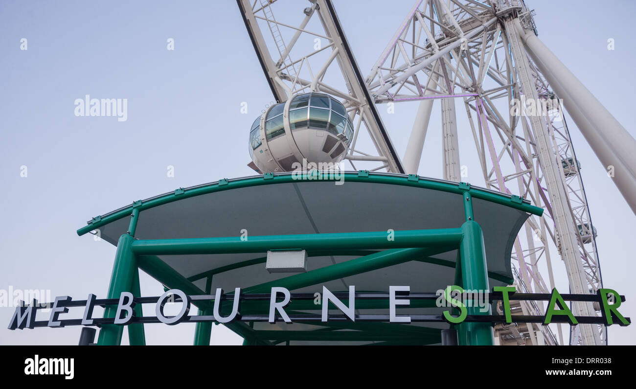 The Melbourne Star giant Ferris wheel in the Waterfront City precinct ...