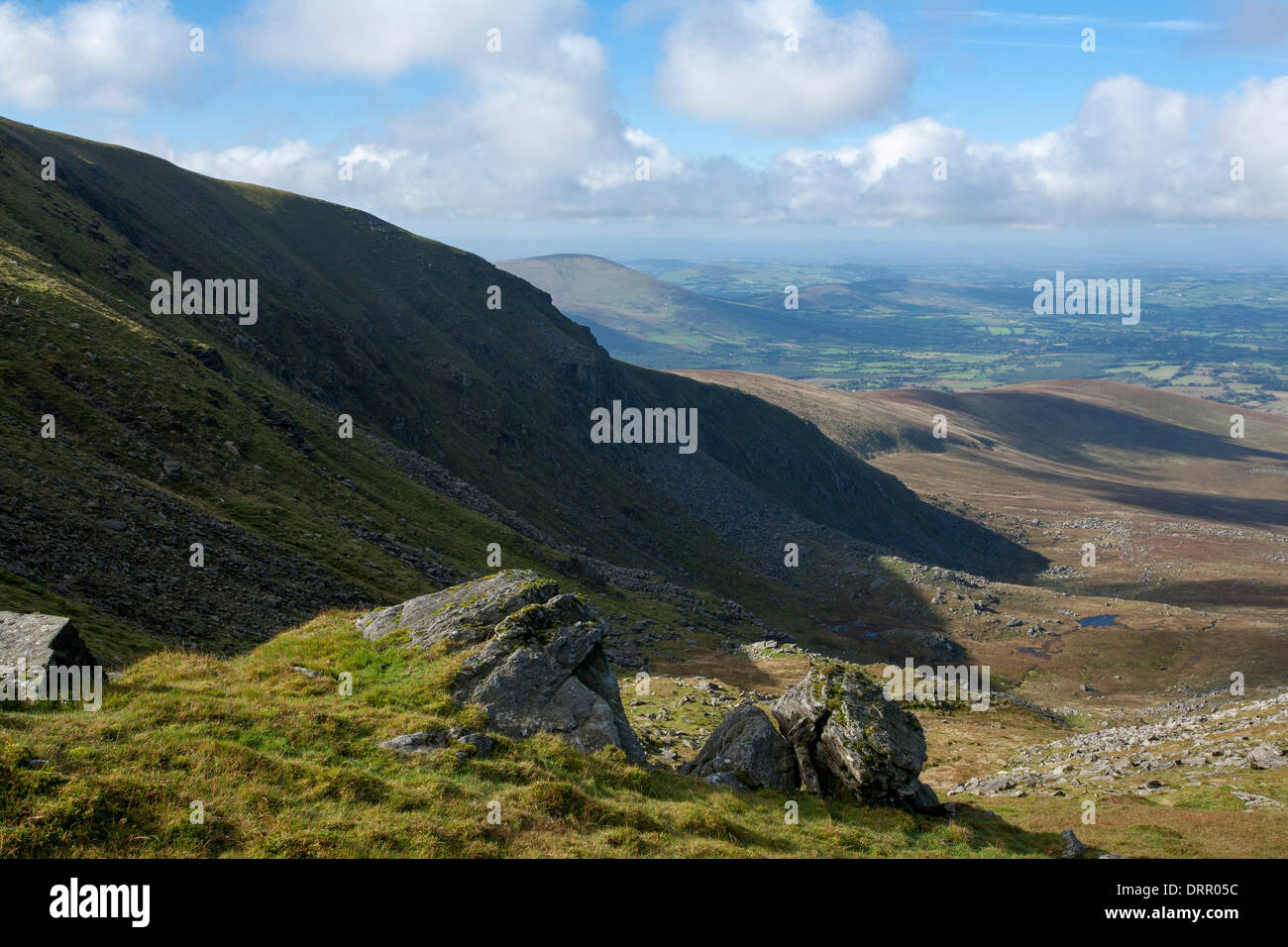 View along the North Prison of Lugnaquilla, Wicklow Mountains, County ...