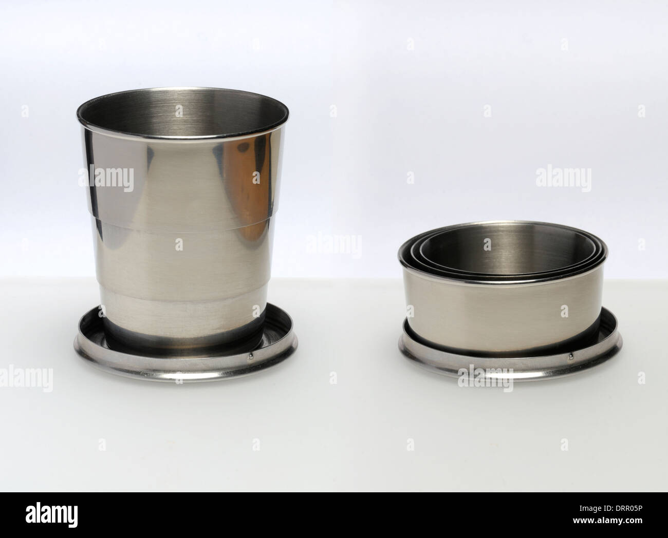 Collapsible metal travel cup Stock Photo - Alamy