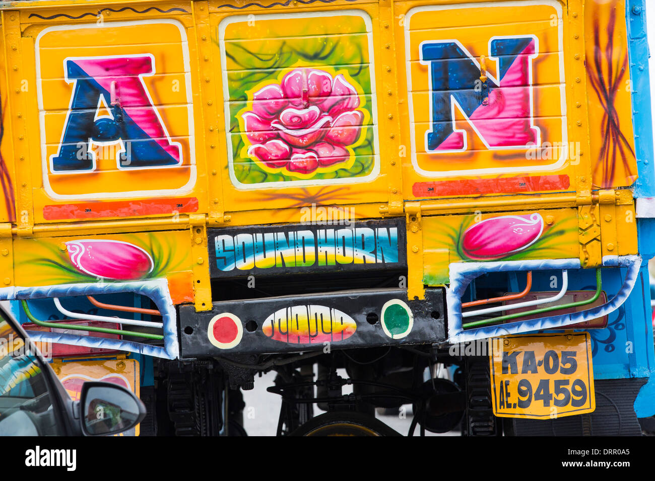 A colourful lorry in Mysore, Karnataka, India Stock Photo - Alamy