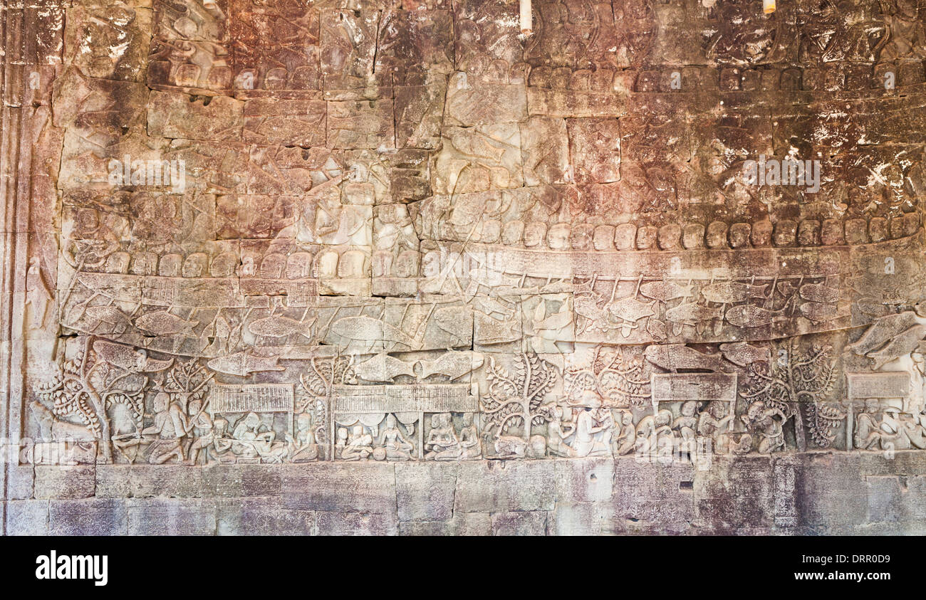 Angkor thom basreliefs hi-res stock photography and images - Alamy
