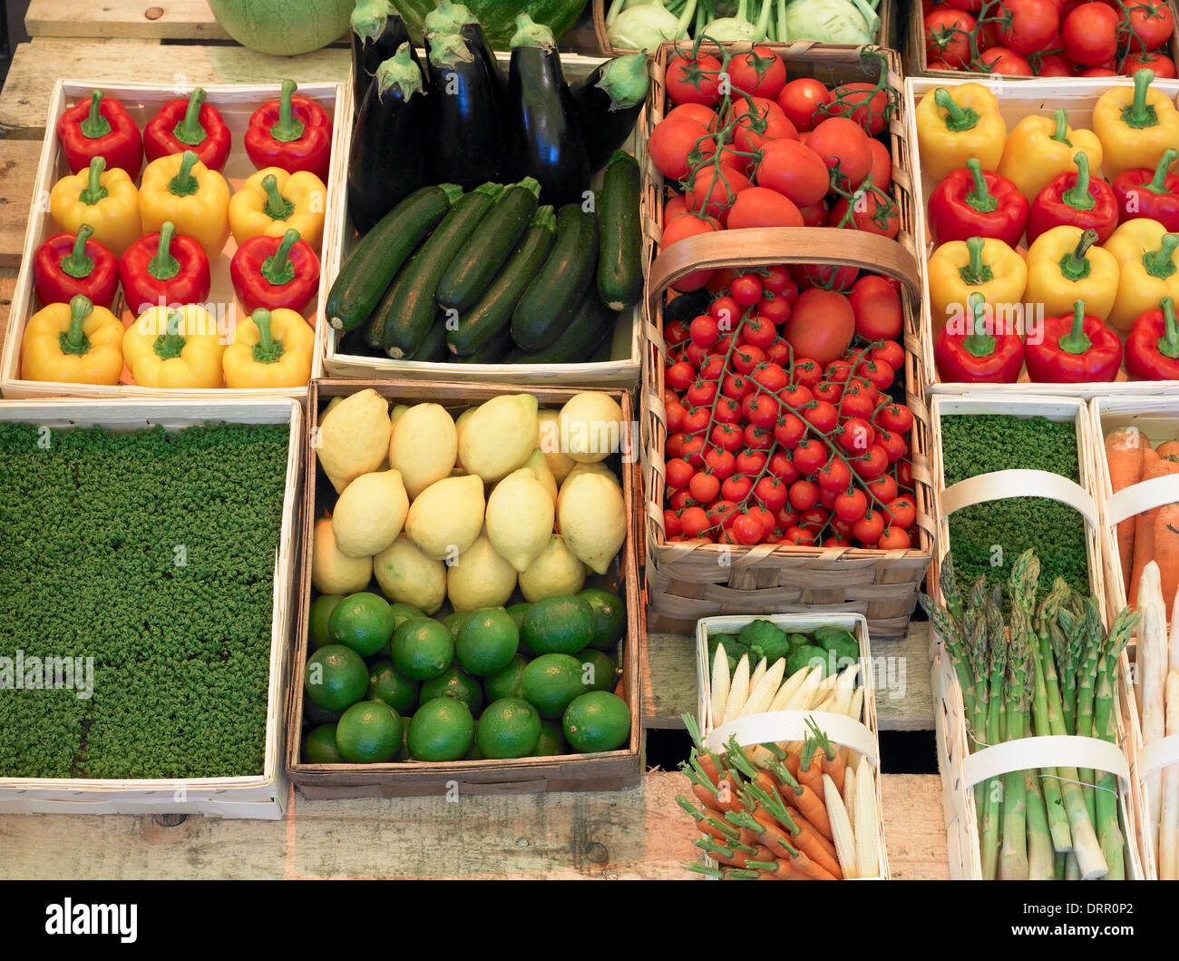Vegetables in boxes Stock Photo - Alamy