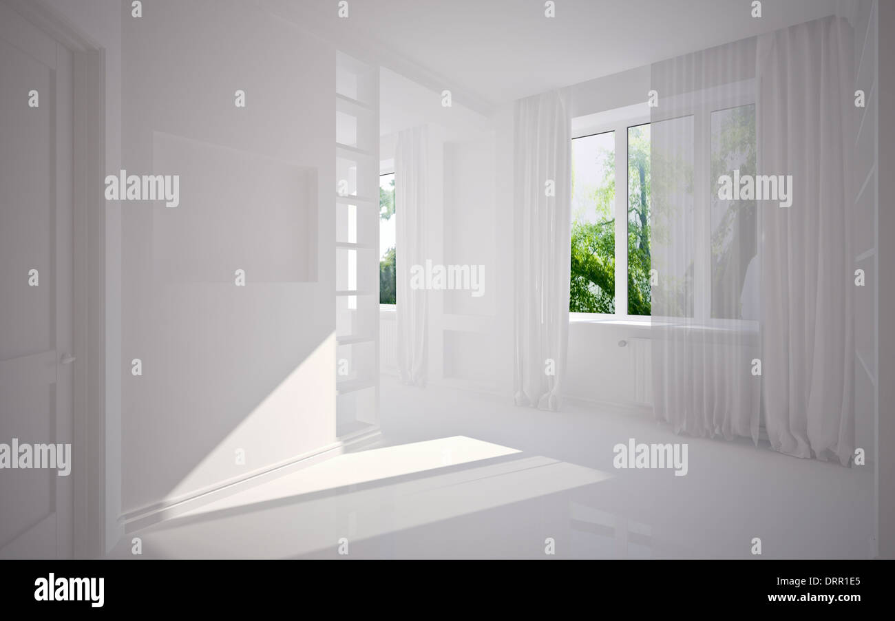 modern blank interior, 3D render Stock Photo - Alamy