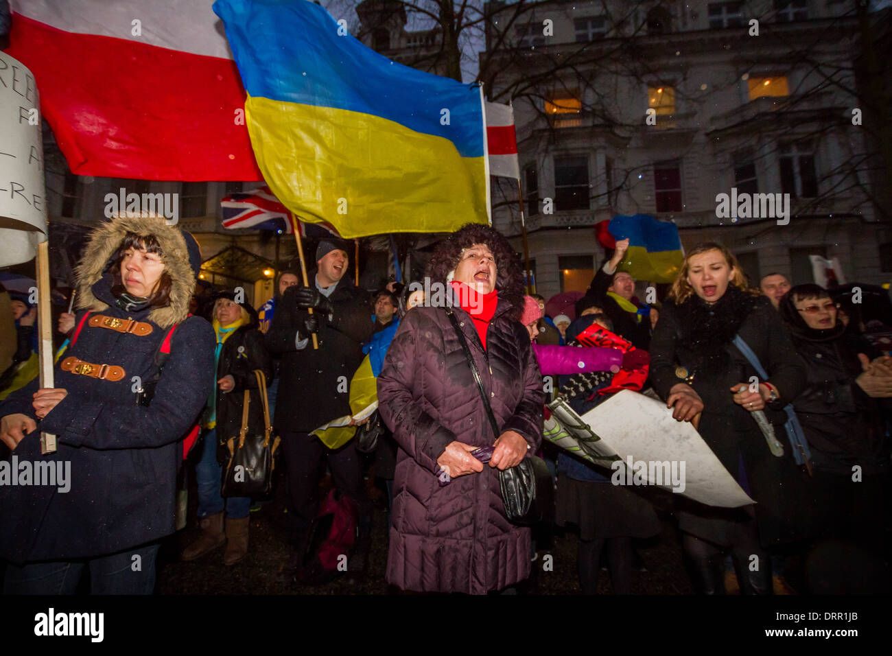 Euromaidan protest outside Ukrainian Embassy in London Stock Photo - Alamy