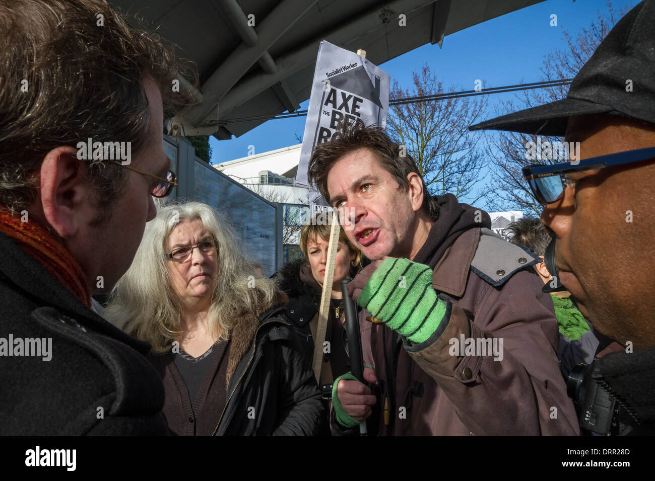 Labour councillor Richard Livingstone is heckled during 'Axe the ...
