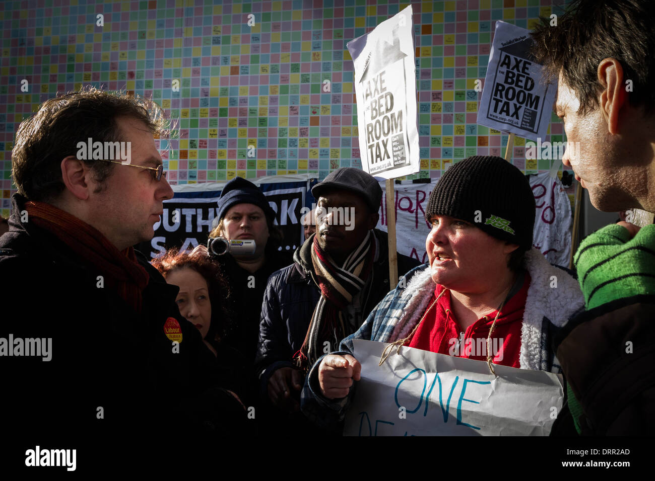 Labour councillor Richard Livingstone is heckled during 'Axe the ...