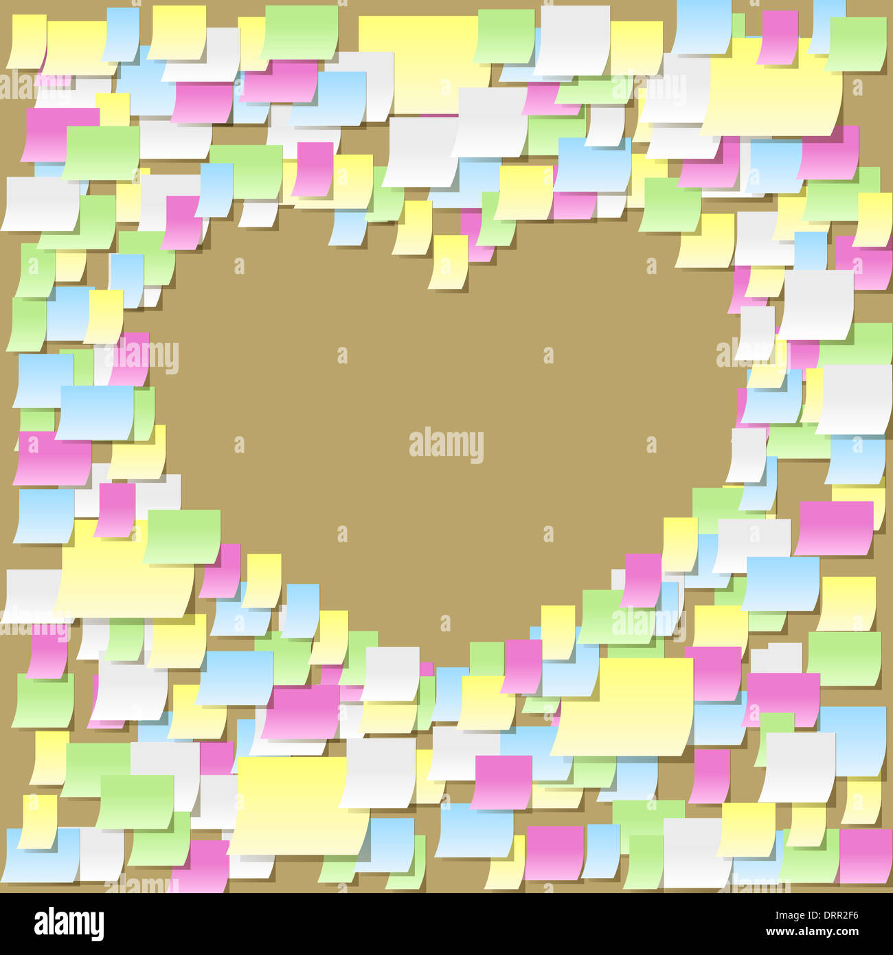 Heart shaped with office sticky notes Stock Photo - Alamy