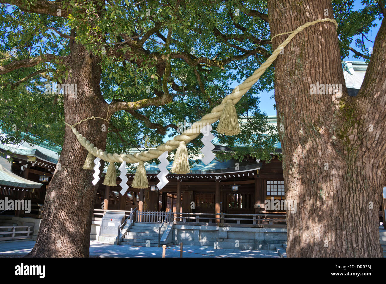 Shimenawa, rice straw rope, Meiji Shrine, Tokyo, Japan Stock Photo - Alamy