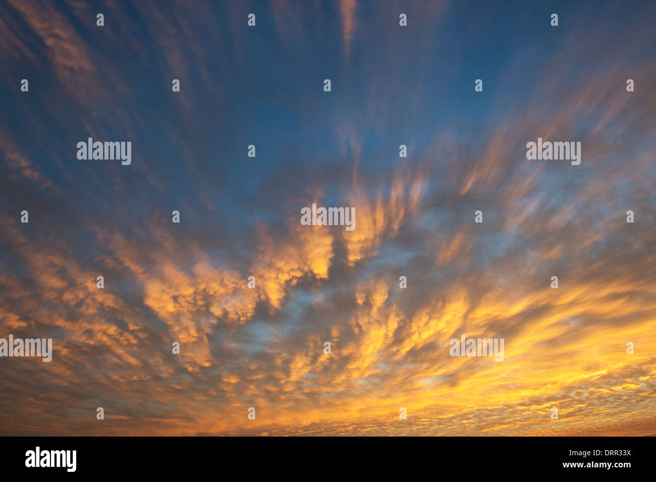 Dawn sunrise cloudy sky in India Stock Photo - Alamy