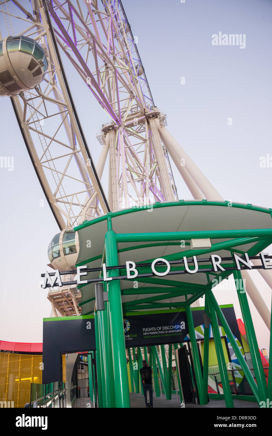 The Melbourne Star giant Ferris wheel in the Waterfront City precinct ...