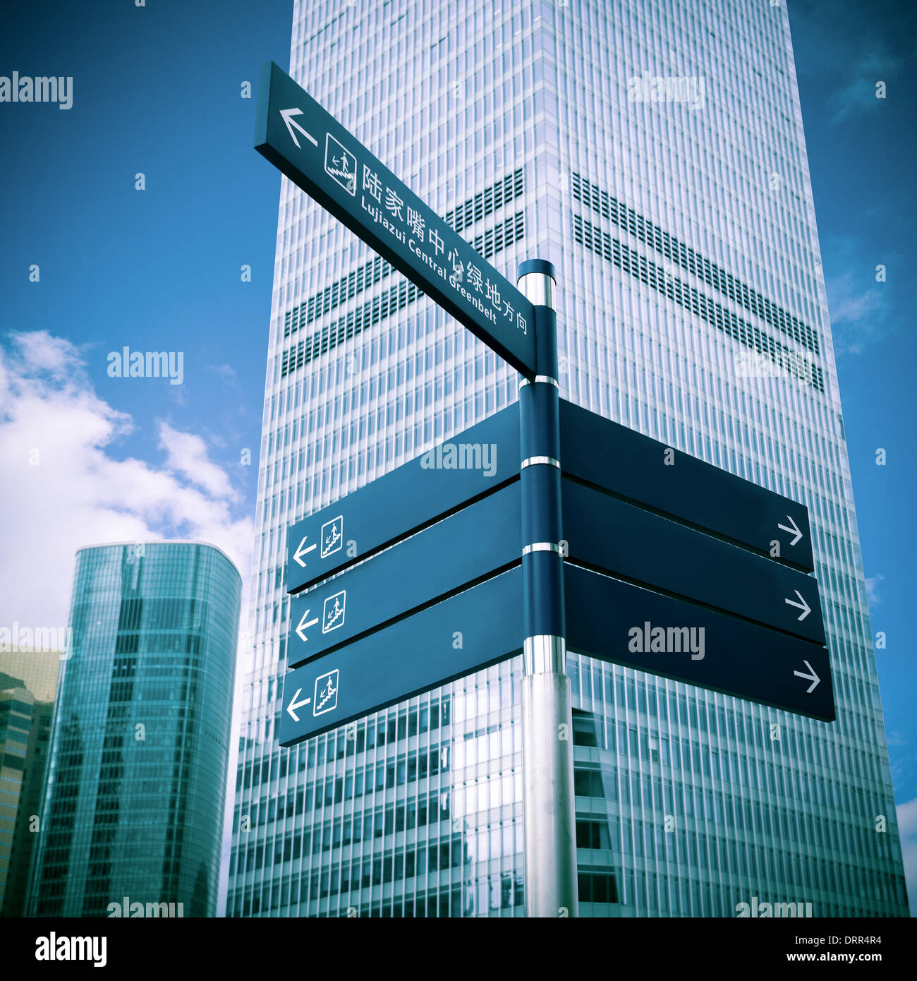 guidepost in shanghai Stock Photo - Alamy