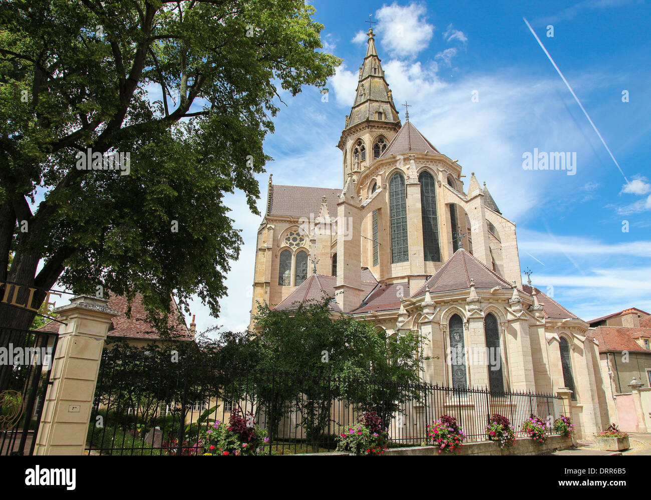 Collegial church of Notre Dame in the historic town of Semur en Auxois ...