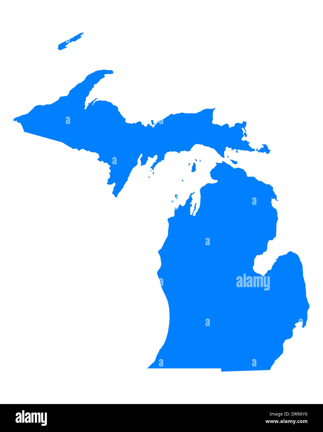 Map of Michigan Stock Photo - Alamy