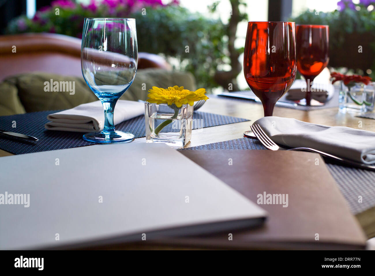 menu books in restaurant Stock Photo - Alamy