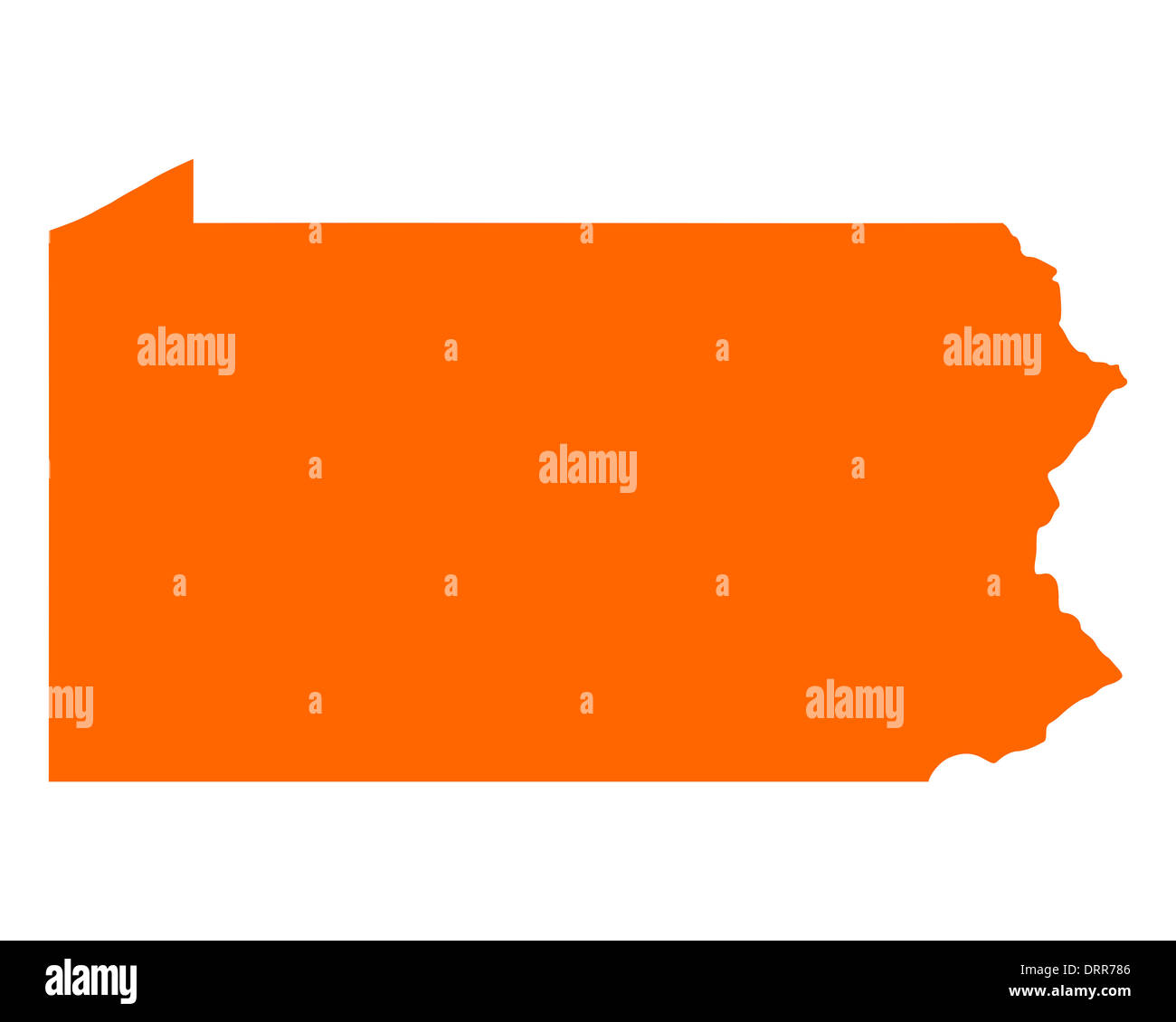 Map of Pennsylvania Stock Photo - Alamy
