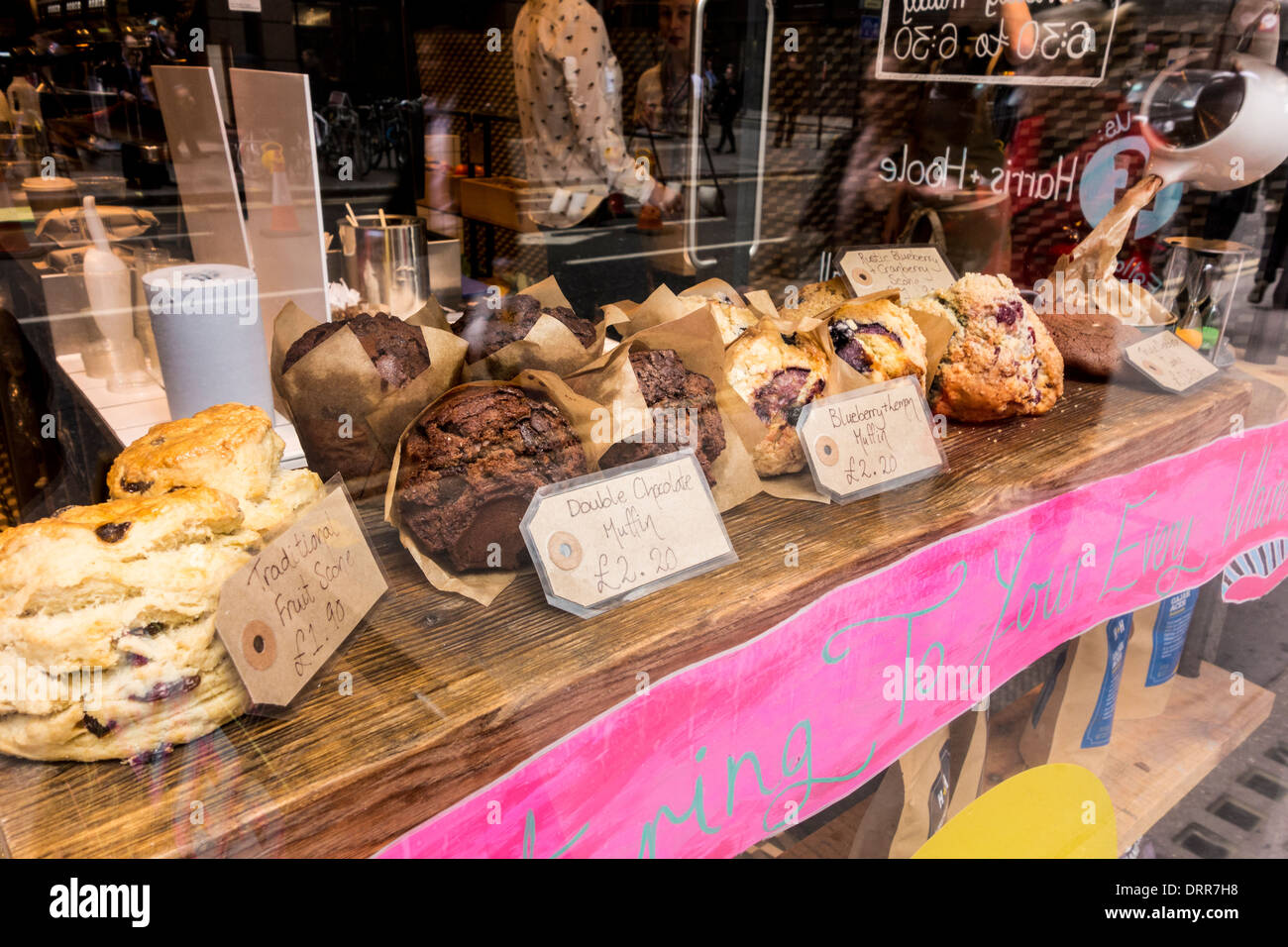 Muffin shop window display, London, UK Stock Photo - Alamy