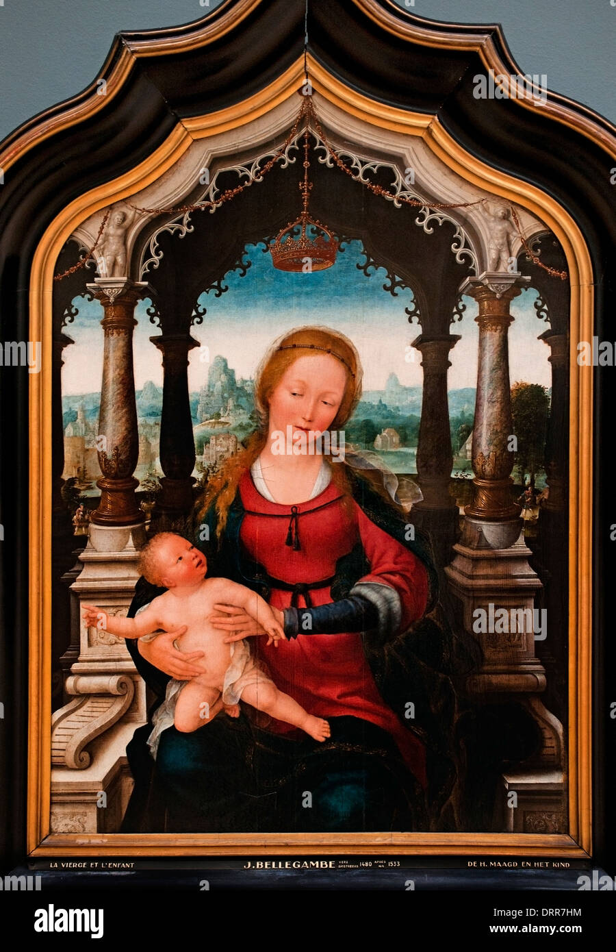 The Virgin and Child by Jehan Bellegambe (circa 1470-1535) Flemish Belgian Belgium Stock Photo ...
