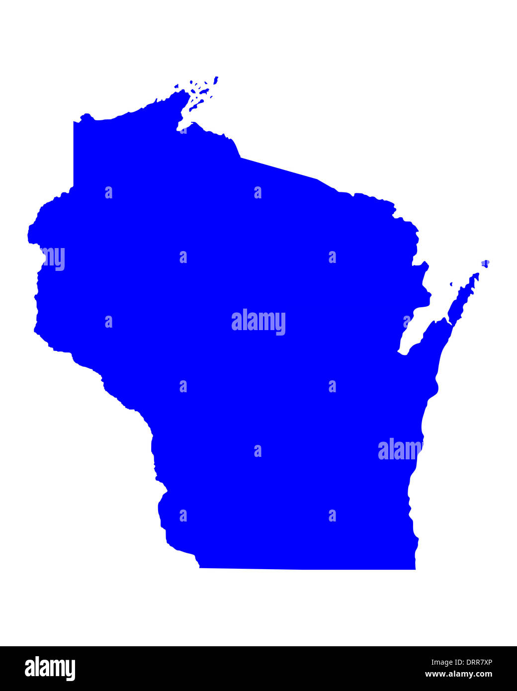 Map of Wisconsin Stock Photo - Alamy
