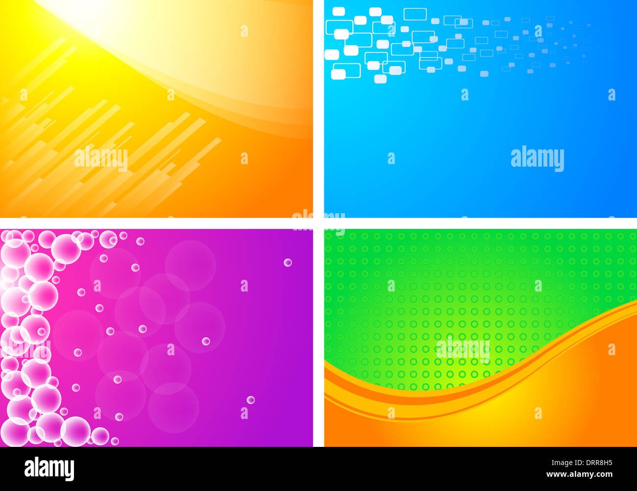 Set of colourful business cards - eps 10 Stock Photo - Alamy