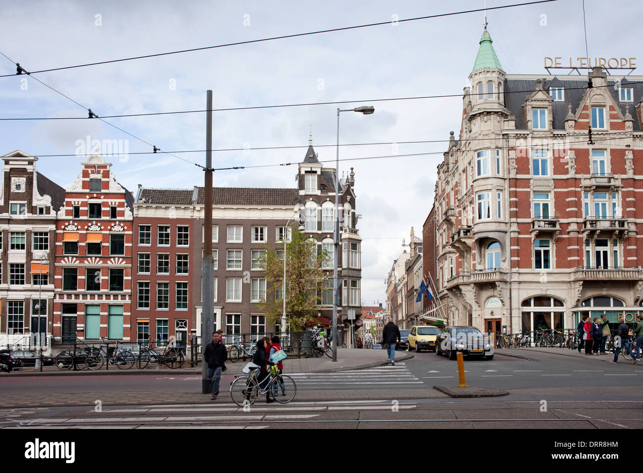 City centre of Amsterdam in Holland, the Netherlands, view from the ...
