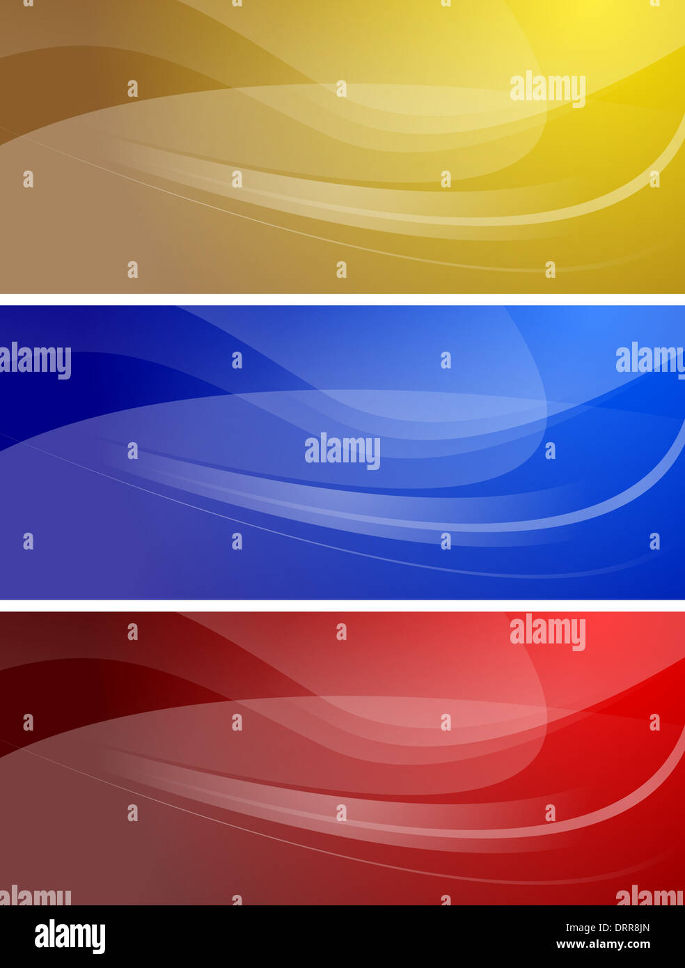 Set of abstract wavy banners Stock Photo - Alamy
